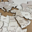 3D Custom Wooden World Map White Wood